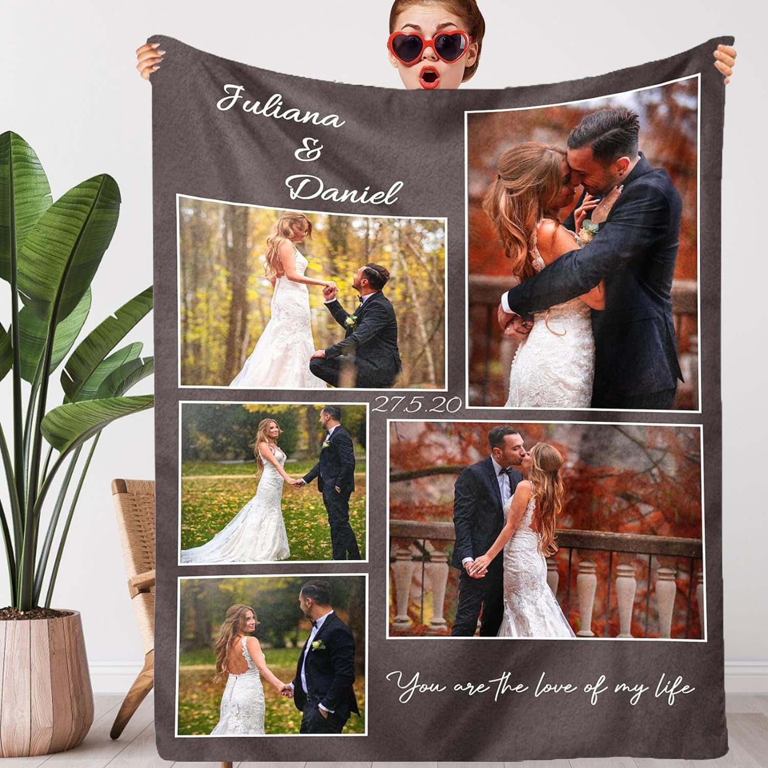 Custom Blanket with Photos: Made in USA, Personalized Blanket Memorial ...