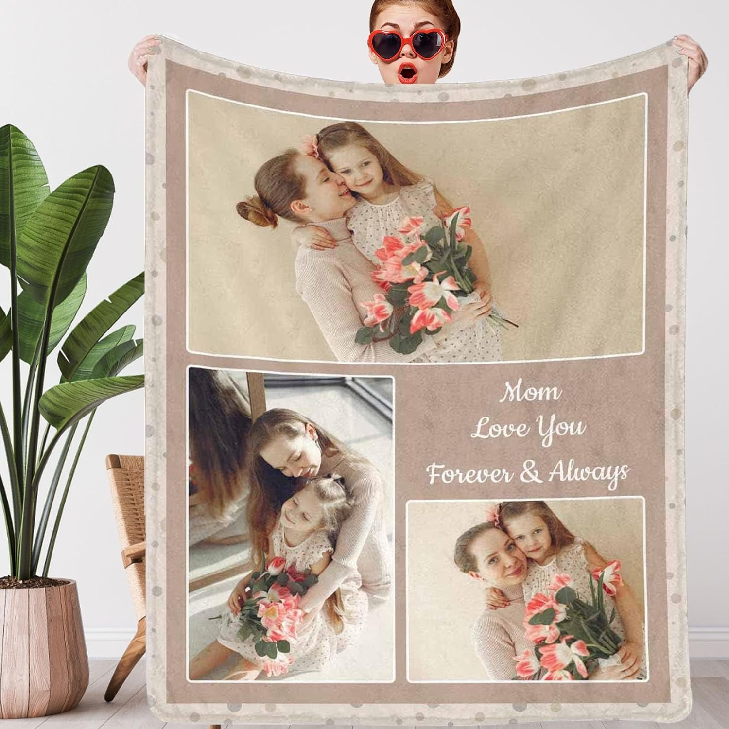 Custom Blanket with Photos: Made in USA, Personalized Blanket Memorial ...