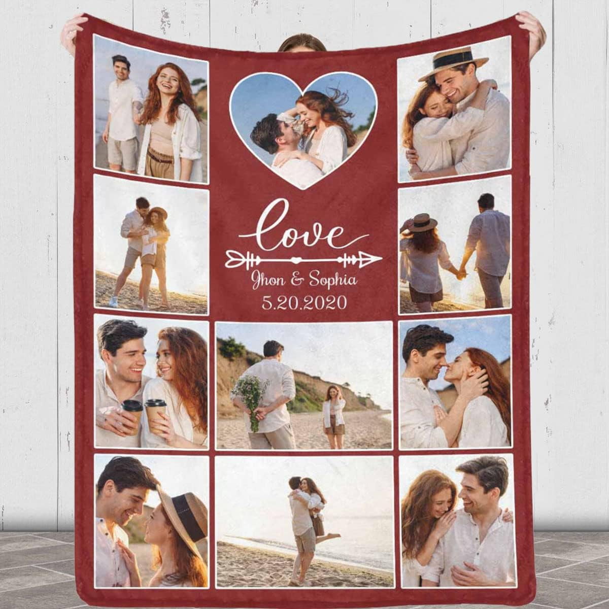 Custom Blanket with Photos: Made in USA, Personalized Blanket Memorial ...