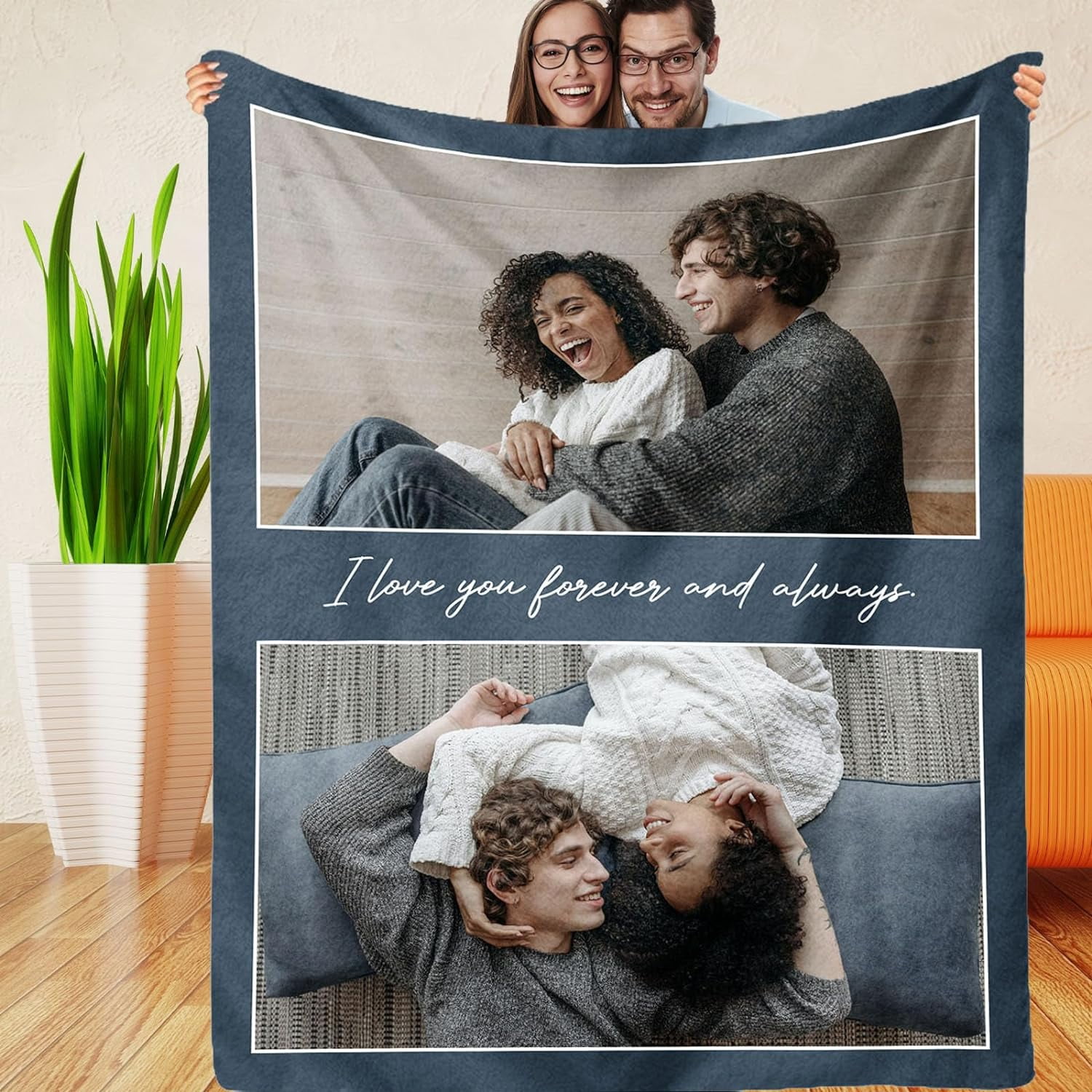 Custom Blanket with Photos: Made in USA, Personalized Blanket Memorial ...