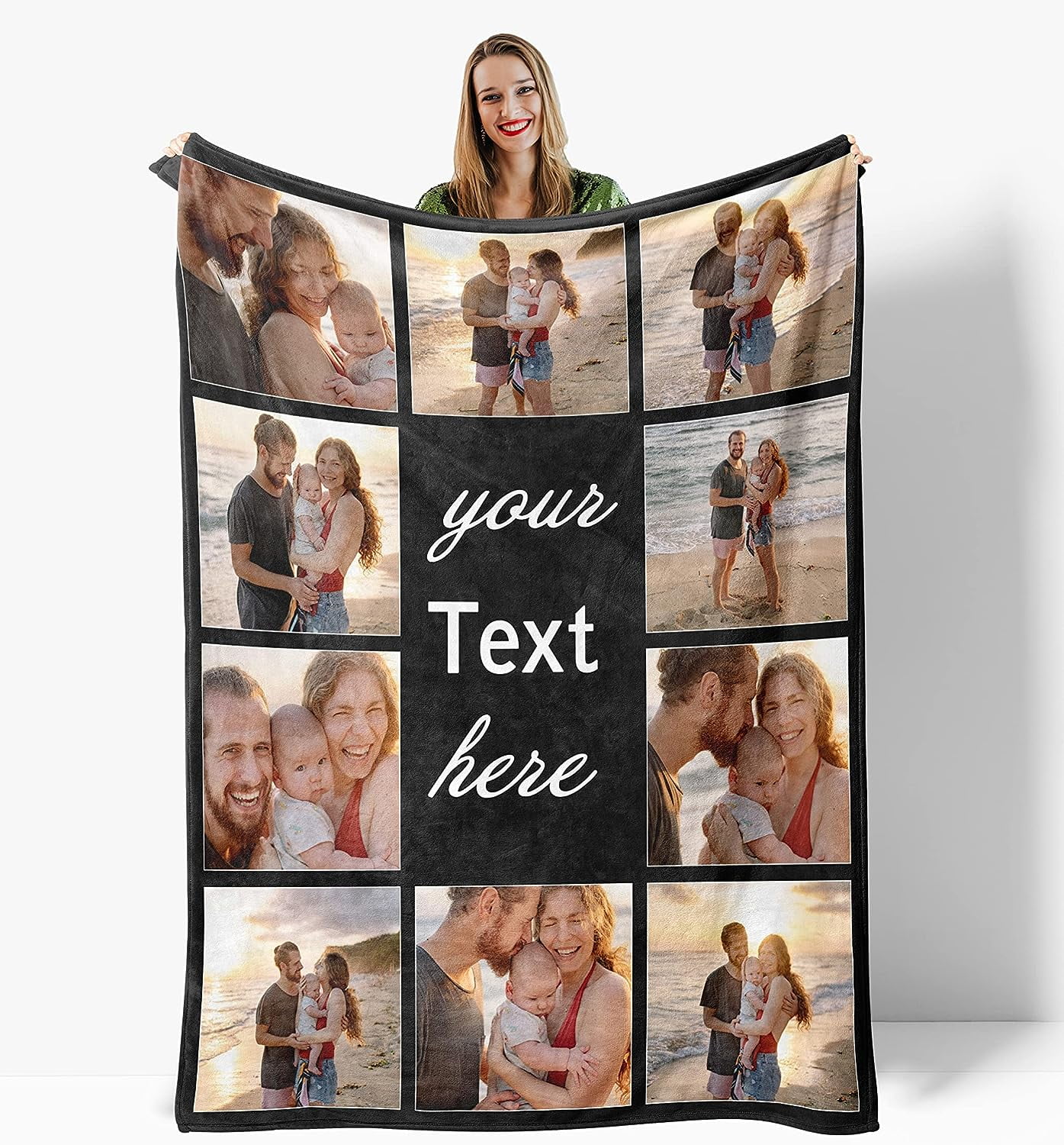 Custom Blanket with Photos Made in USA Personalized Gifts Personalized ...