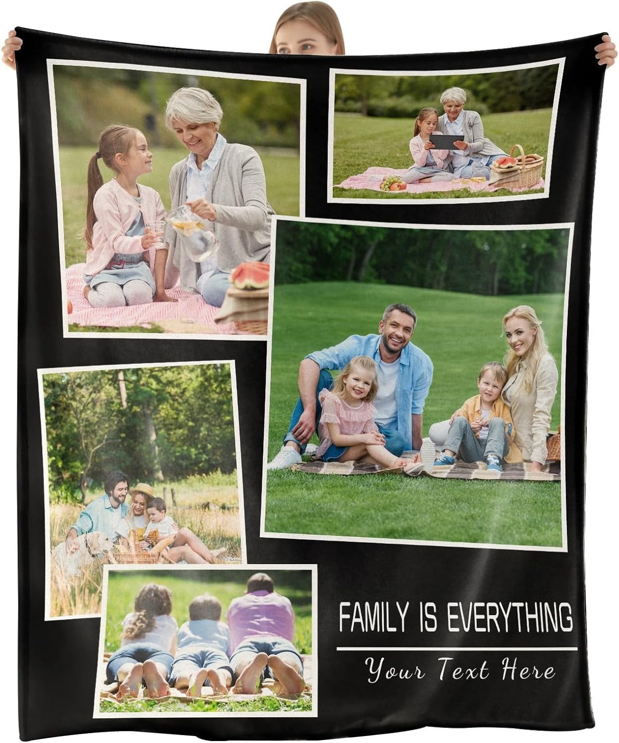 Custom Blanket with Photos Personalised Photo Blanket for Adult with ...