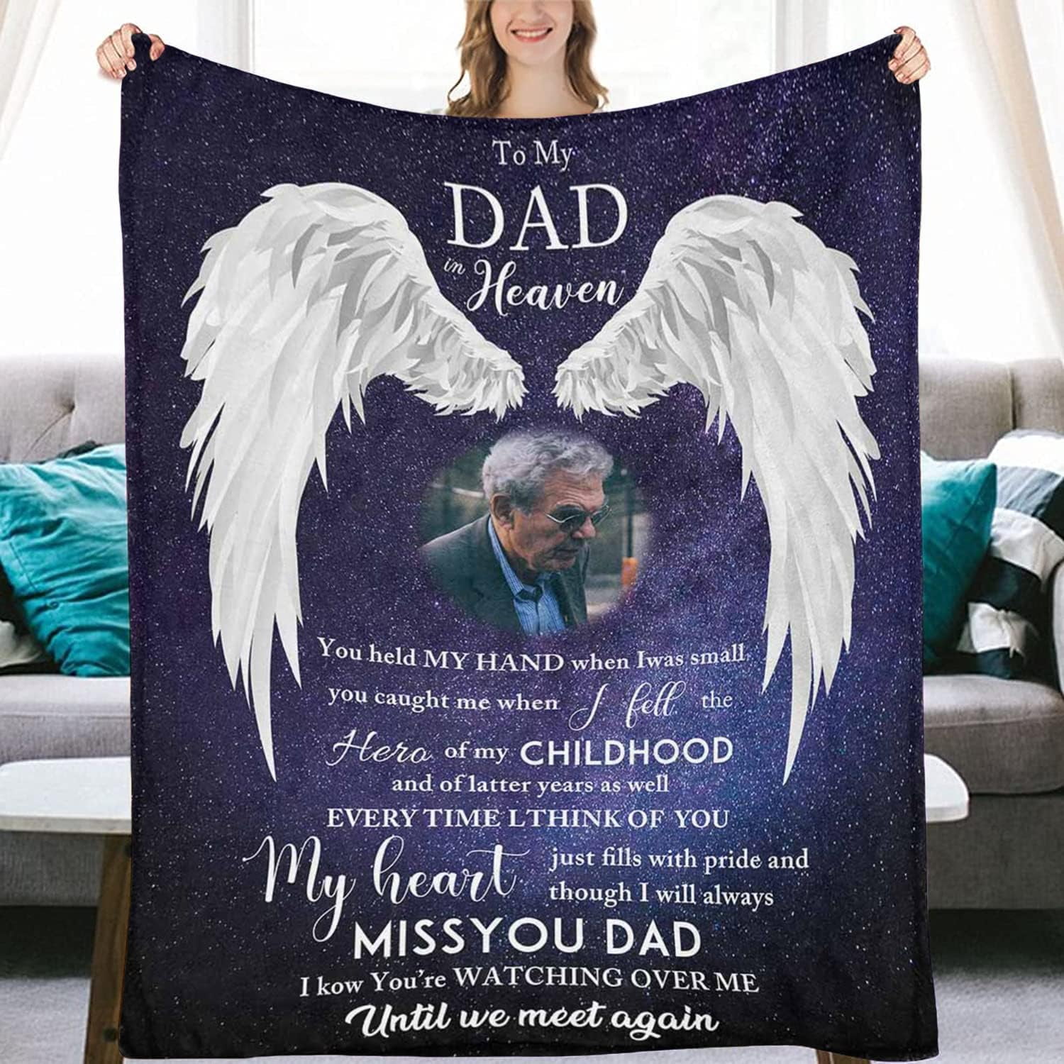 Custom Blanket with Photos Personalized Bereavement Gifts Blanket ...