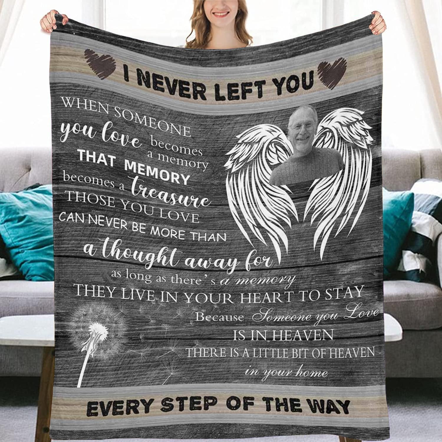 Custom Blanket with Photos Personalized Bereavement Gifts Blanket ...