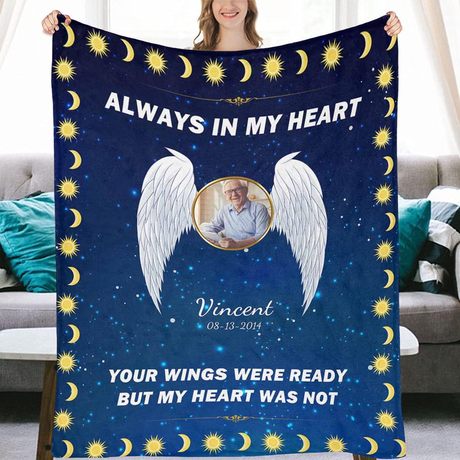 Custom Blanket with Photos Personalized Bereavement Gifts Blanket ...