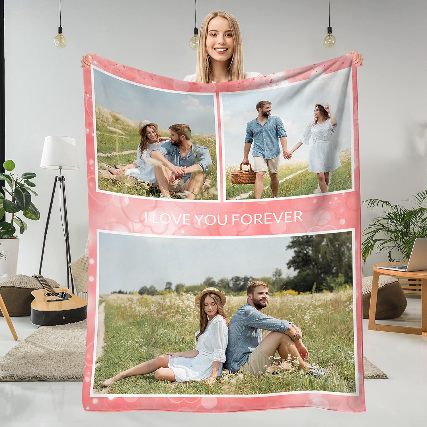 Custom Blanket with Photos Personalized Throw Blanket with Picture ...