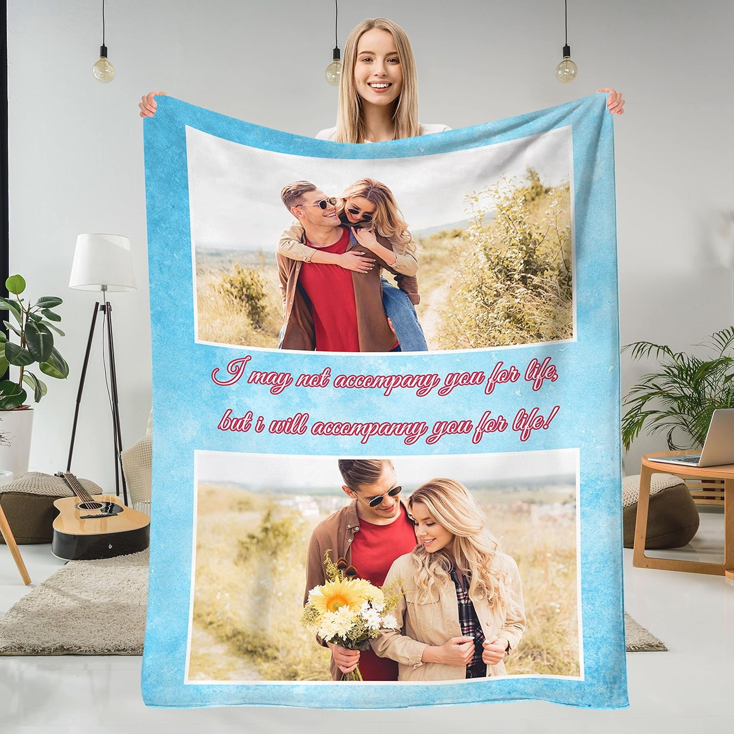 Custom Blanket with Photos Personalized Throw Blanket with Picture ...