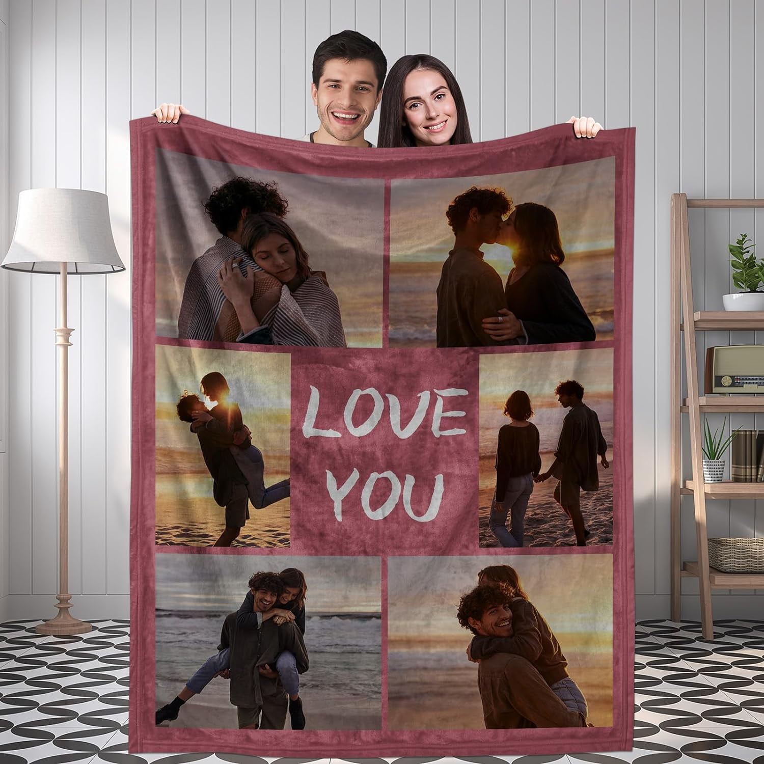 Custom Blanket with Photos Text Customized Picture Blankets ...