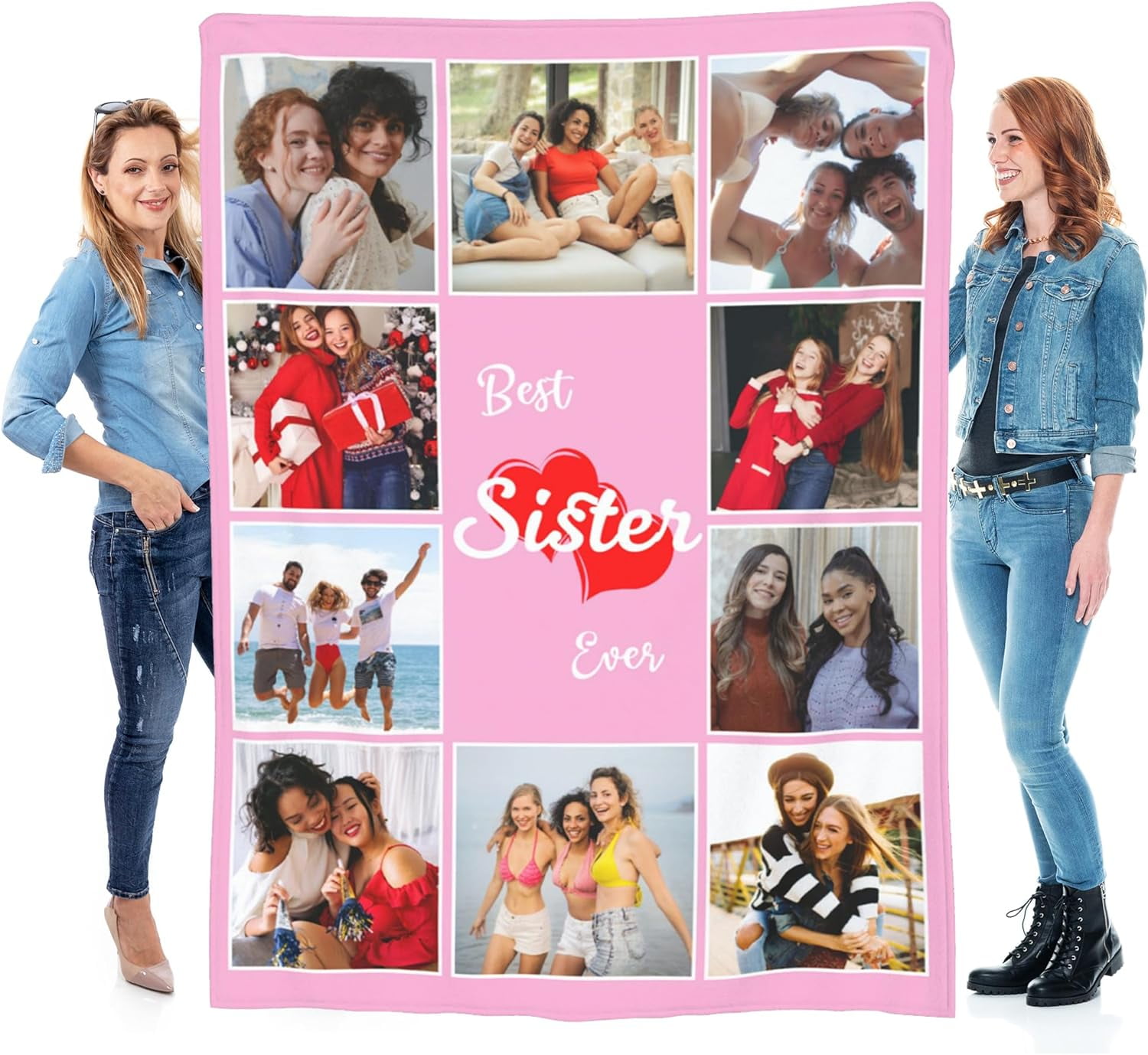 Custom Blanket with Photos Text, Personalized Photo Blankets and Throws ...