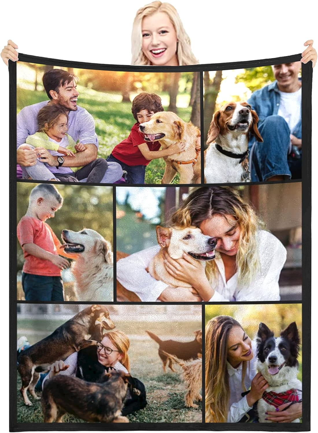 Custom Blanket with Photos Text Picture Customized Blankets Collage ...