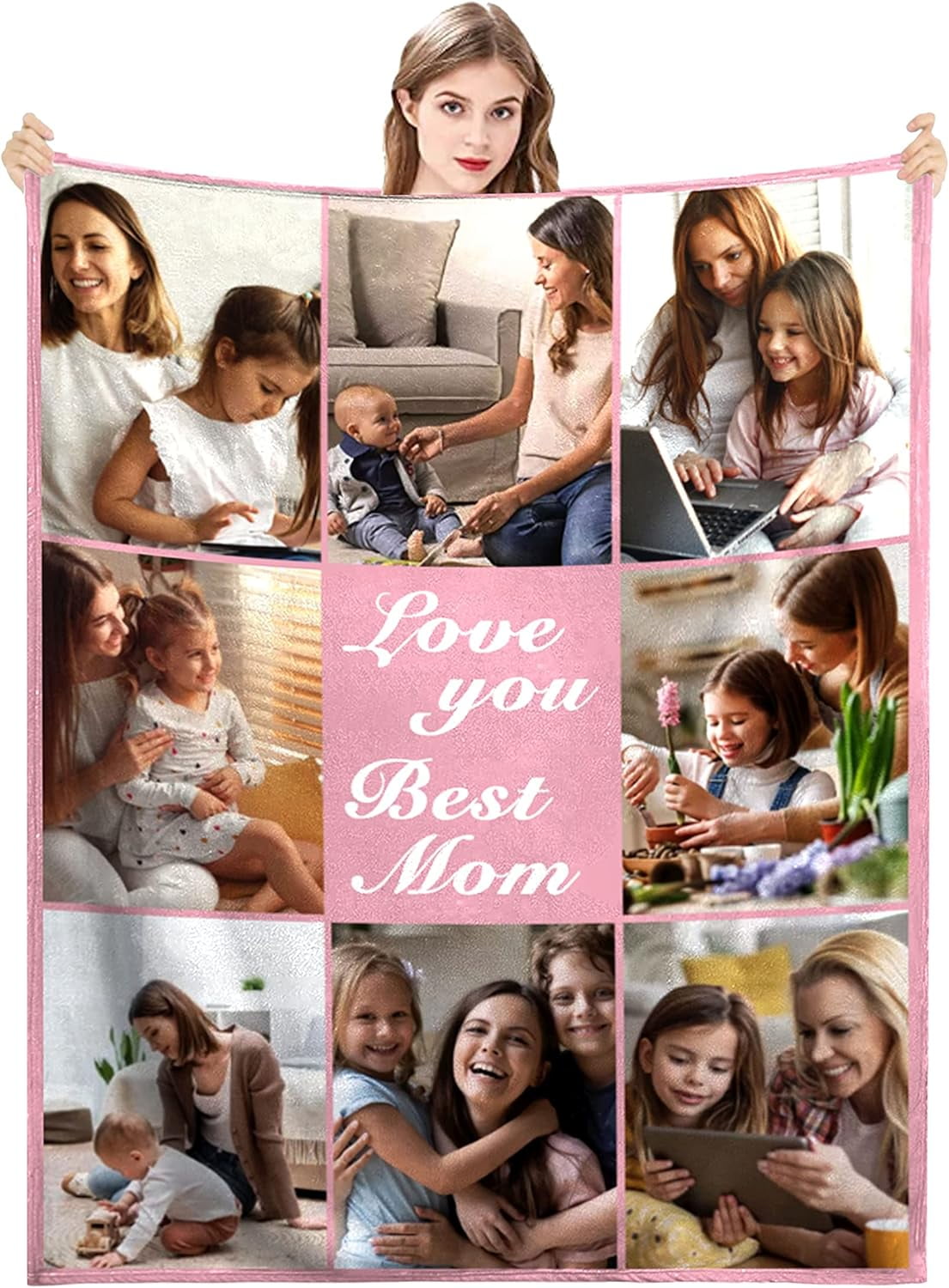 Custom Blanket with Photos Text Picture Customized Blankets Collage ...