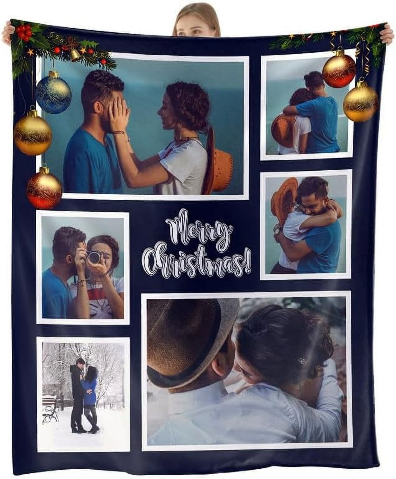 Custom Blanket With Photos Texts-Personalised Photo Blanket Flannel ...