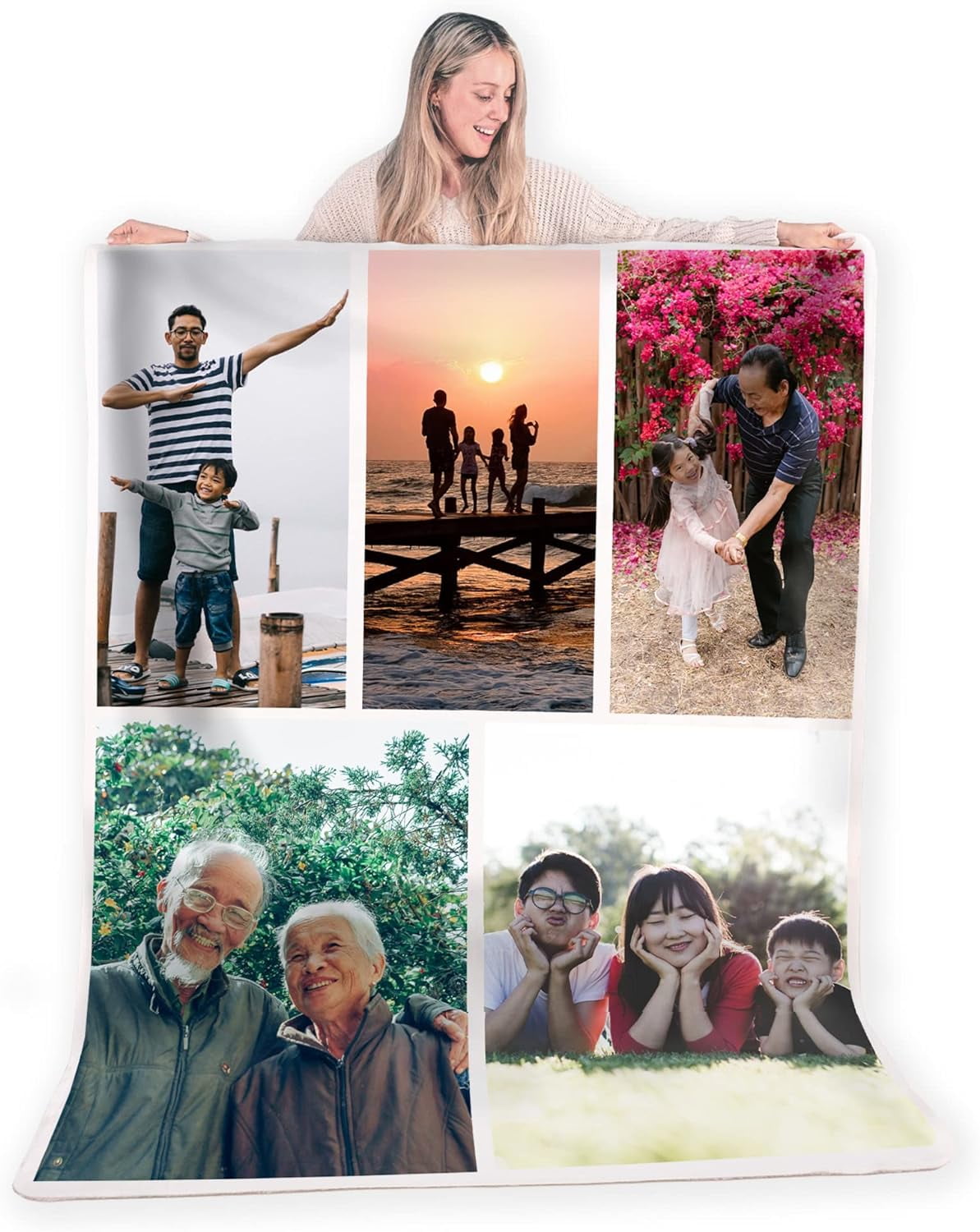 Custom Blanket Photos and Text, Fully Customizable with Your Pictures ...