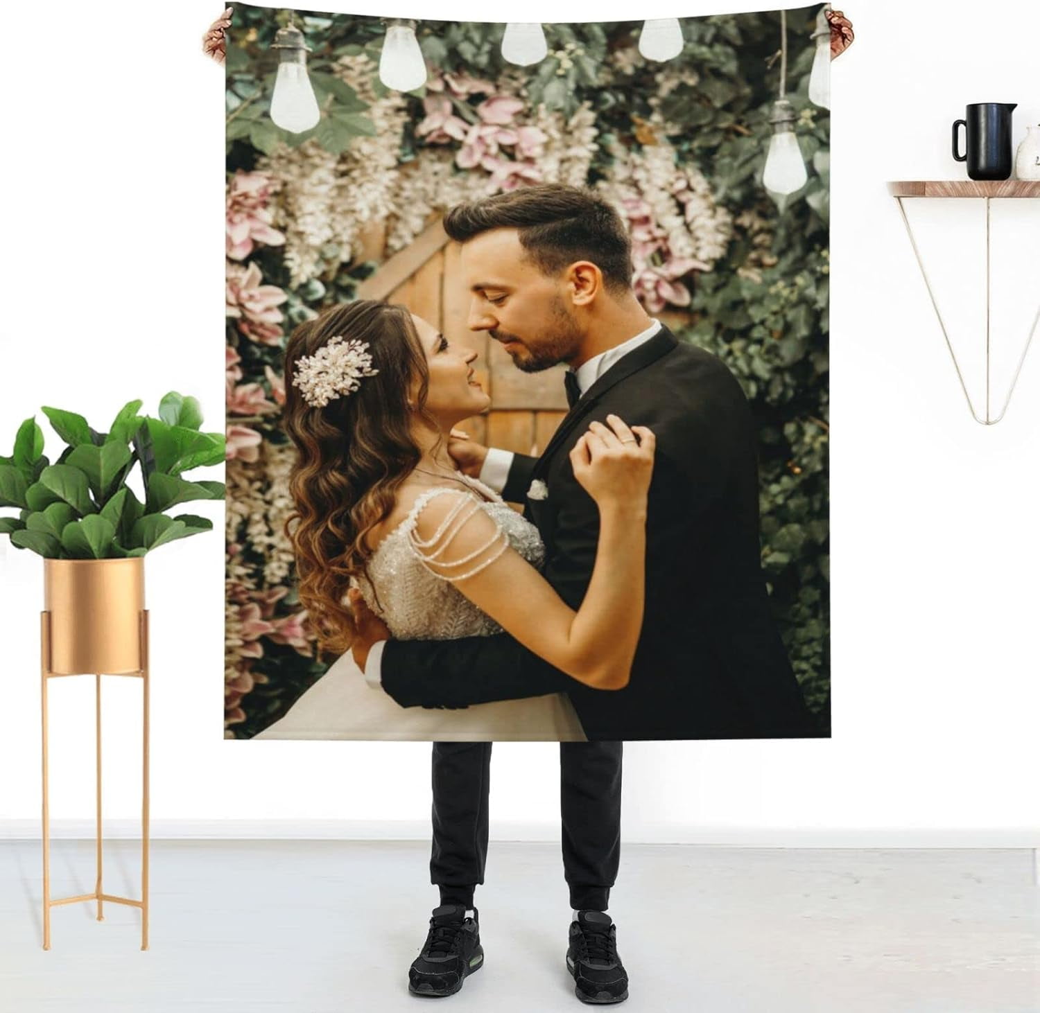 Custom Blanket with Picture, Customized Name Blankets with Text Photo ...