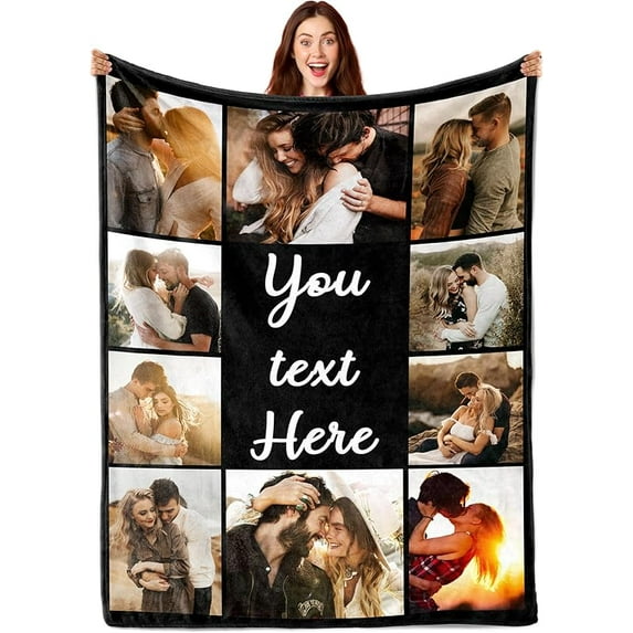 Custom Blanket with Picture Customized Photo Blankets Customize ...