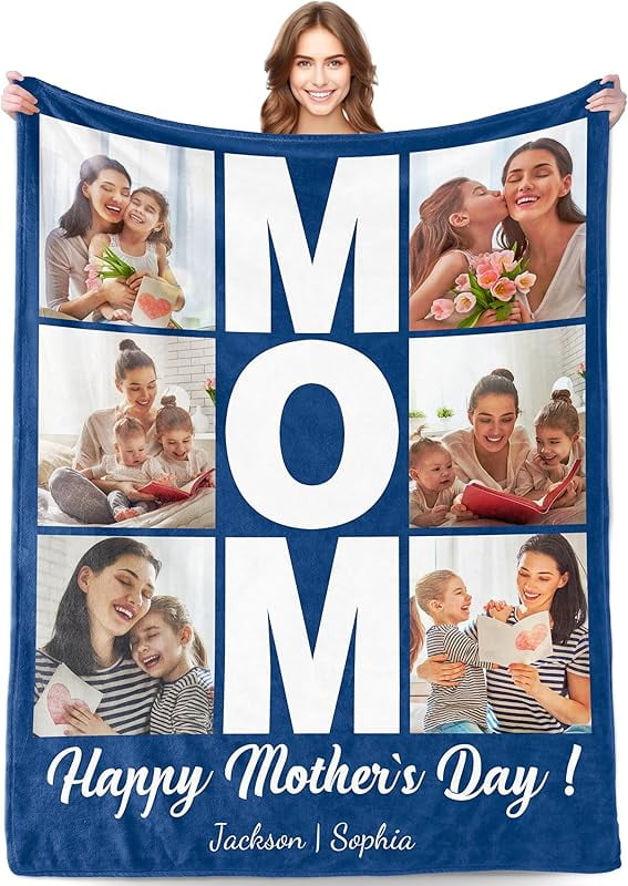 Custom Blanket with Picture Customized Photo Blankets Customize ...
