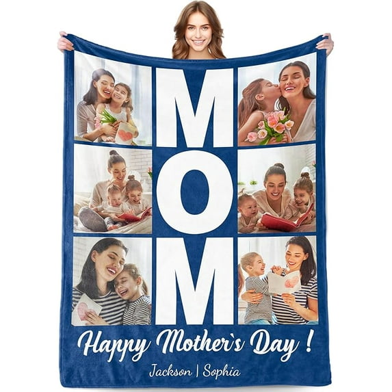 Custom Blanket with Picture Customized Photo Blankets Customize ...