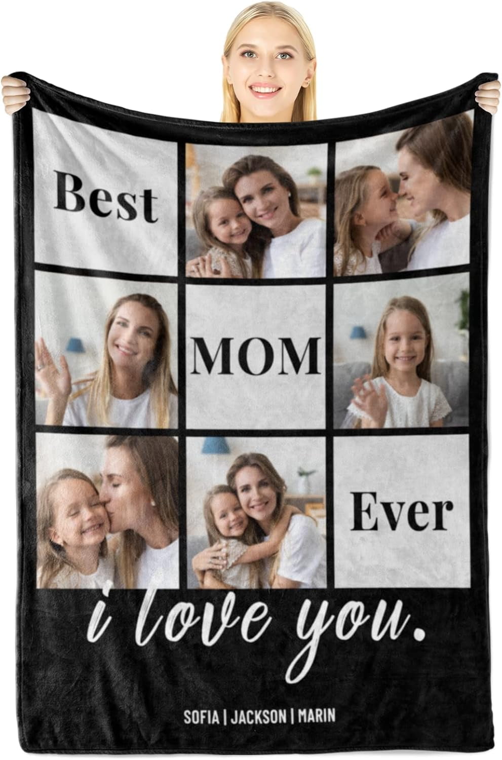 Custom Blanket with Picture Personalized Gifts for Women Best Friend ...