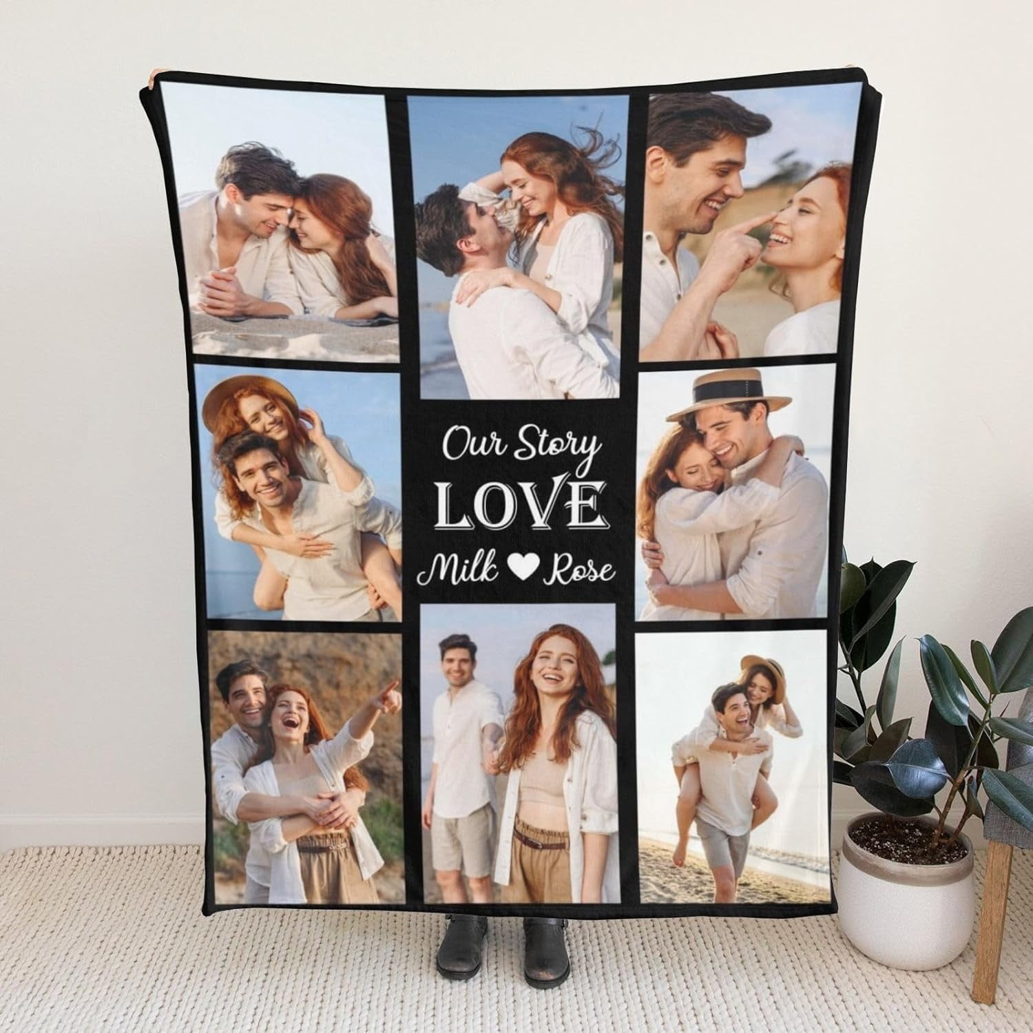 Custom Blanket with Picture Text Customized Photo Throw Blanket for ...