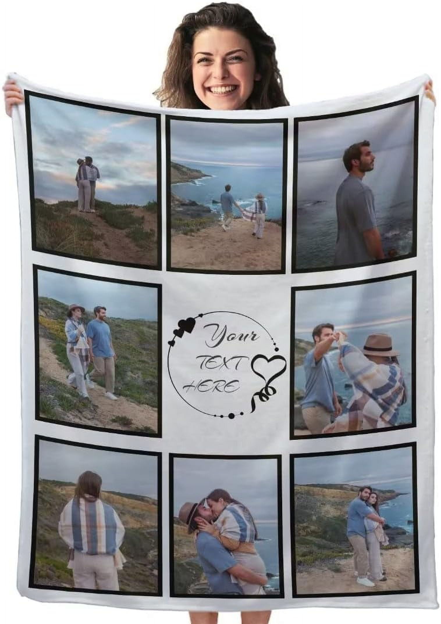 Custom Blanket with Picture Upload, Customized Blankets with Photos ...