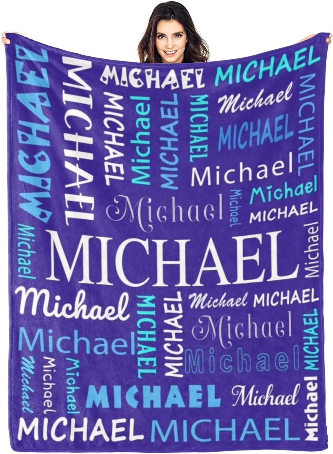 Custom Blanket with Text Photo Collage Customized Blankets with ...