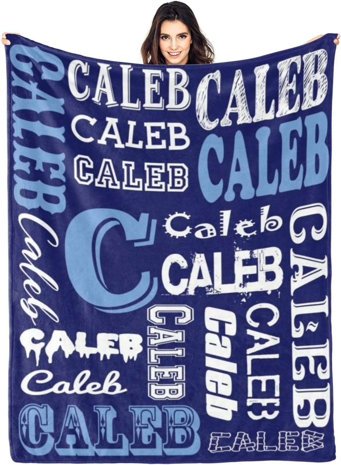 Custom Blanket with Text Photo Collage Customized Blankets with ...