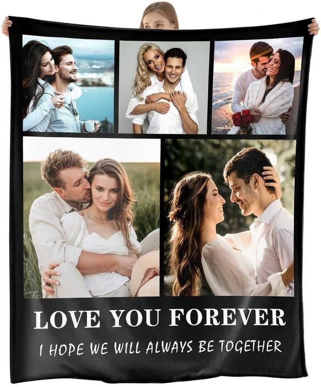 Custom Blanket With Photos Texts-Personalised Photo Blanket Flannel ...