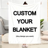 Custom Blanket with Personalized Picture Text, Flannel Photo Blanket ...