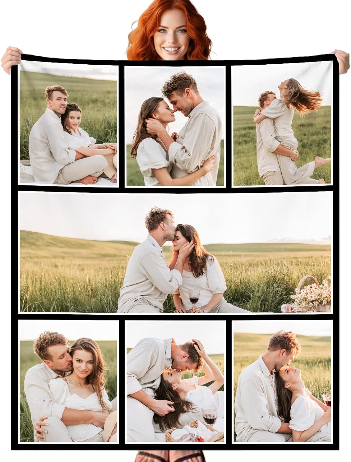 Custom Blanket with Picture Personalized Blankets with 5 Photos ...