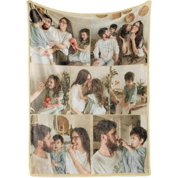 Custom Blanket with Picture, Personalized Photo Blanket, Birthday day ...