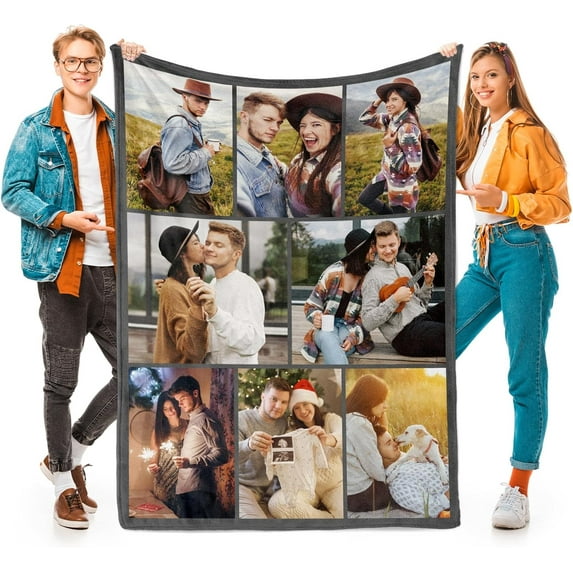 Custom Blanket with Picture Text Customized Thow Blanket Personalized ...