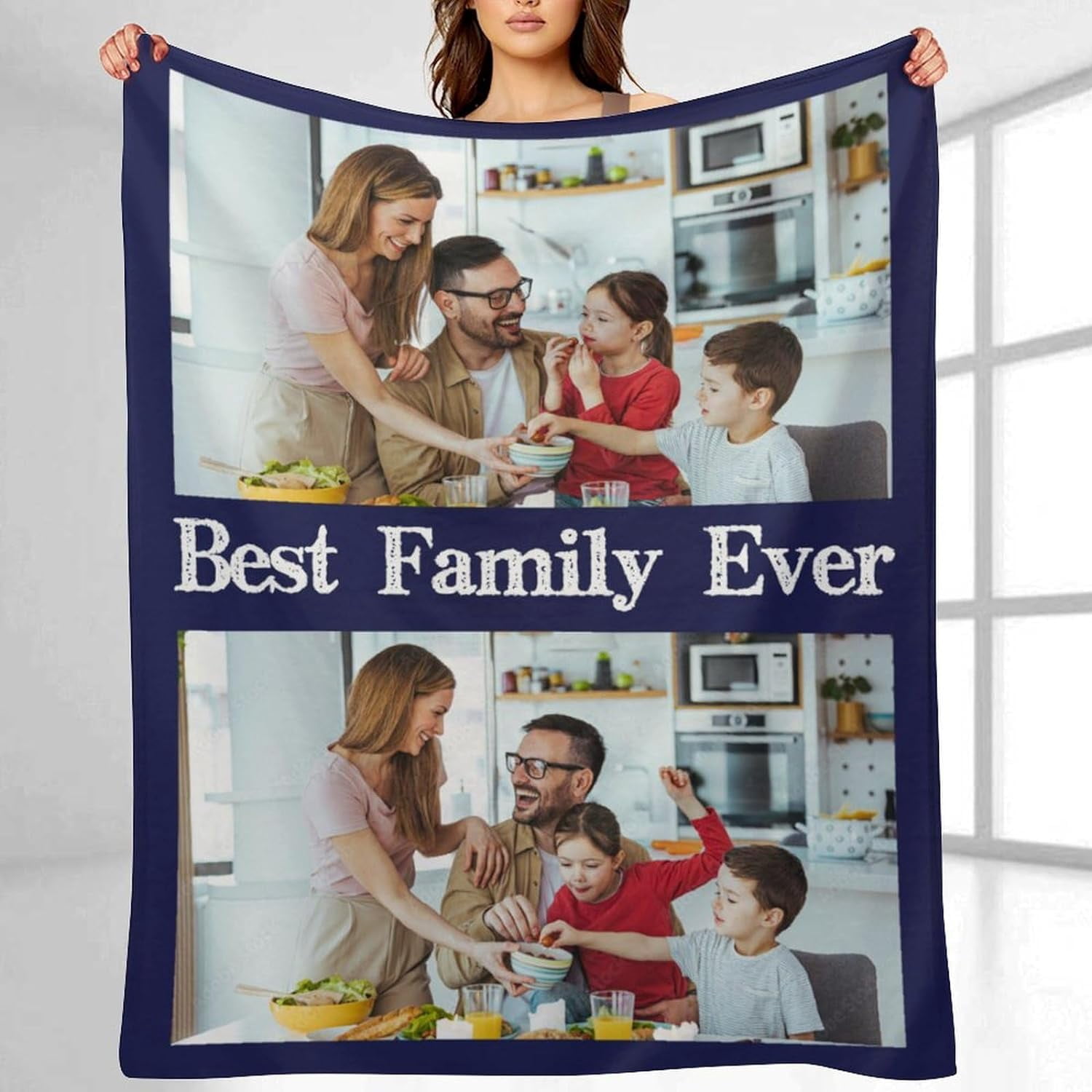 Custom Blankets Customized Use Your Child, Sister, Family Photo Text ...