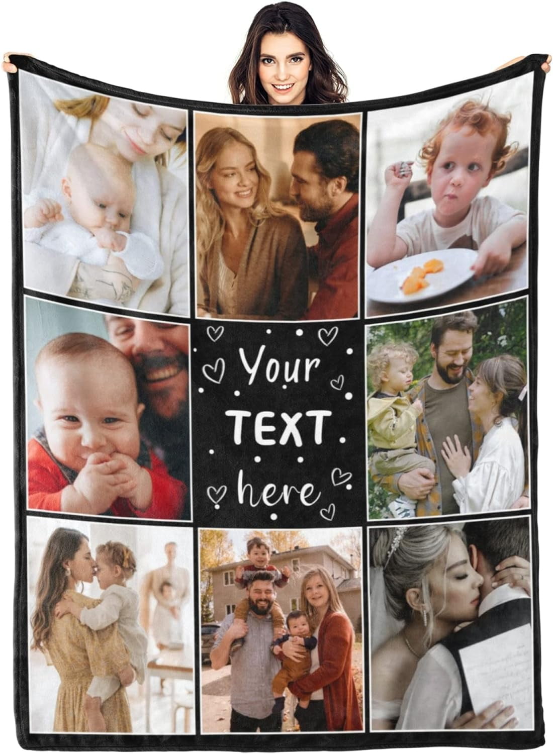 Custom Blankets Personalized Blankets with Photos Pictures Text ...