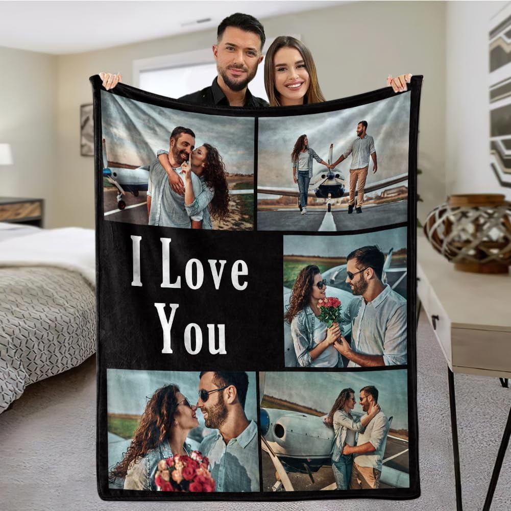 Custom Blankets with Photos Personalized Couples Gifts Customized ...