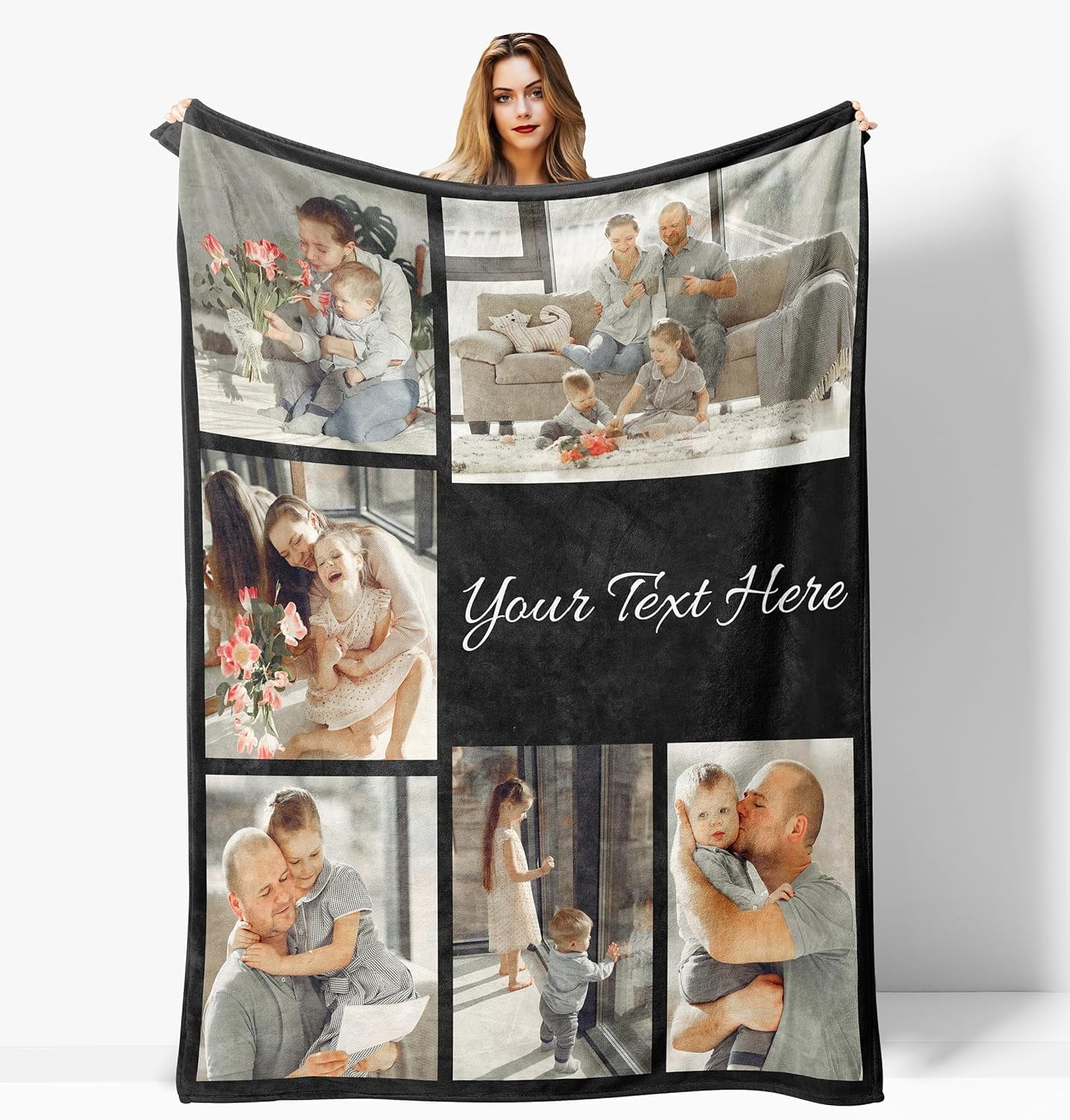 Custom Blankets with Photos Soft Personalized Blanket Made in USA 6 ...
