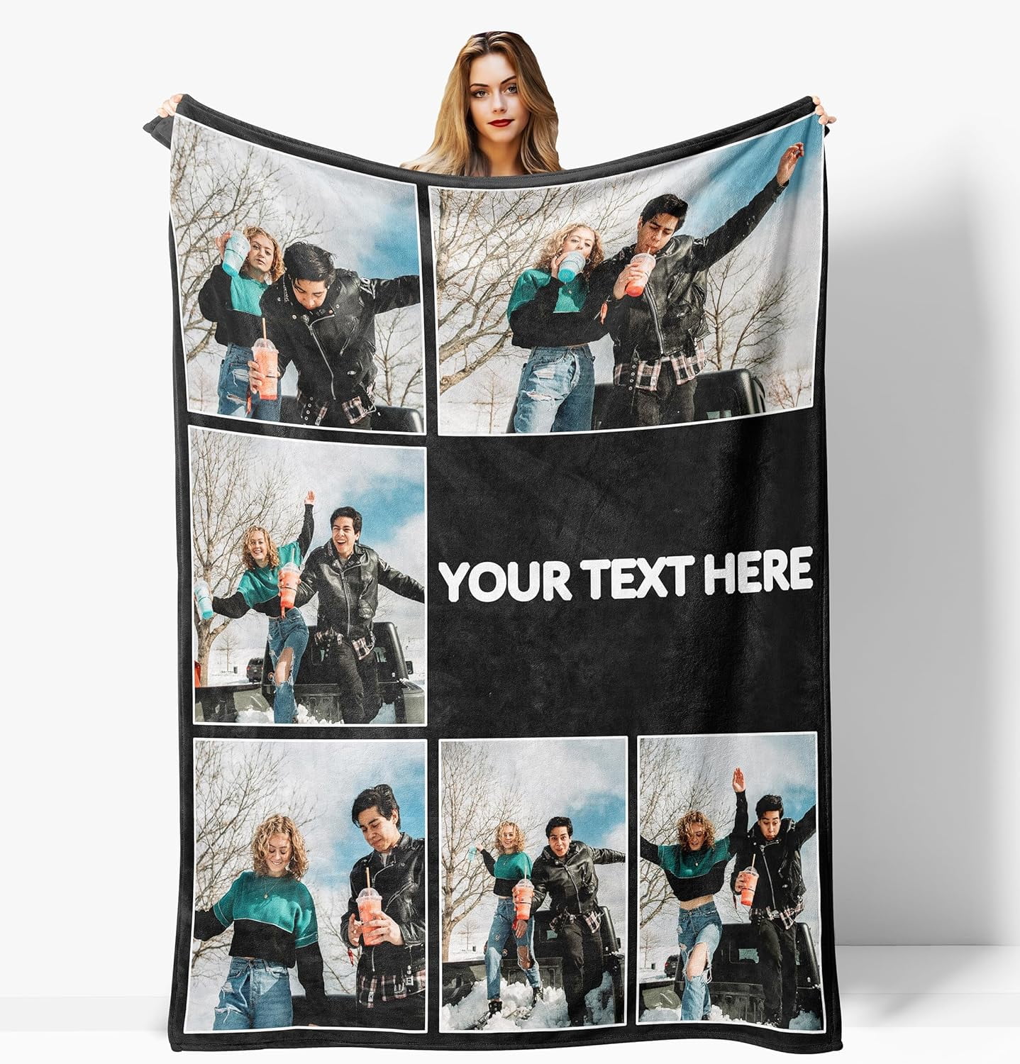 Custom Blankets with Photos Soft Personalized Blanket Made in USA 6 ...