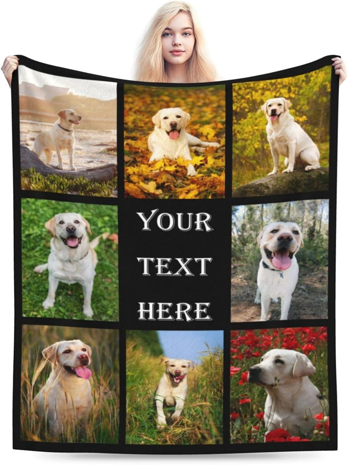 Custom Blankets with Photos and Text Personalized Flannel Throw ...