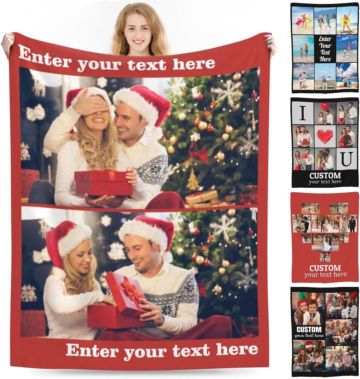 Custom Blankets with Photos Text Picture Blanket Personalized for Kids ...
