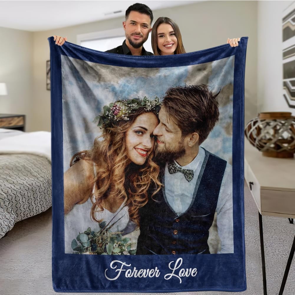 Custom Blankets with Picture Boyfriend Girlfriend Gifts Personalized ...