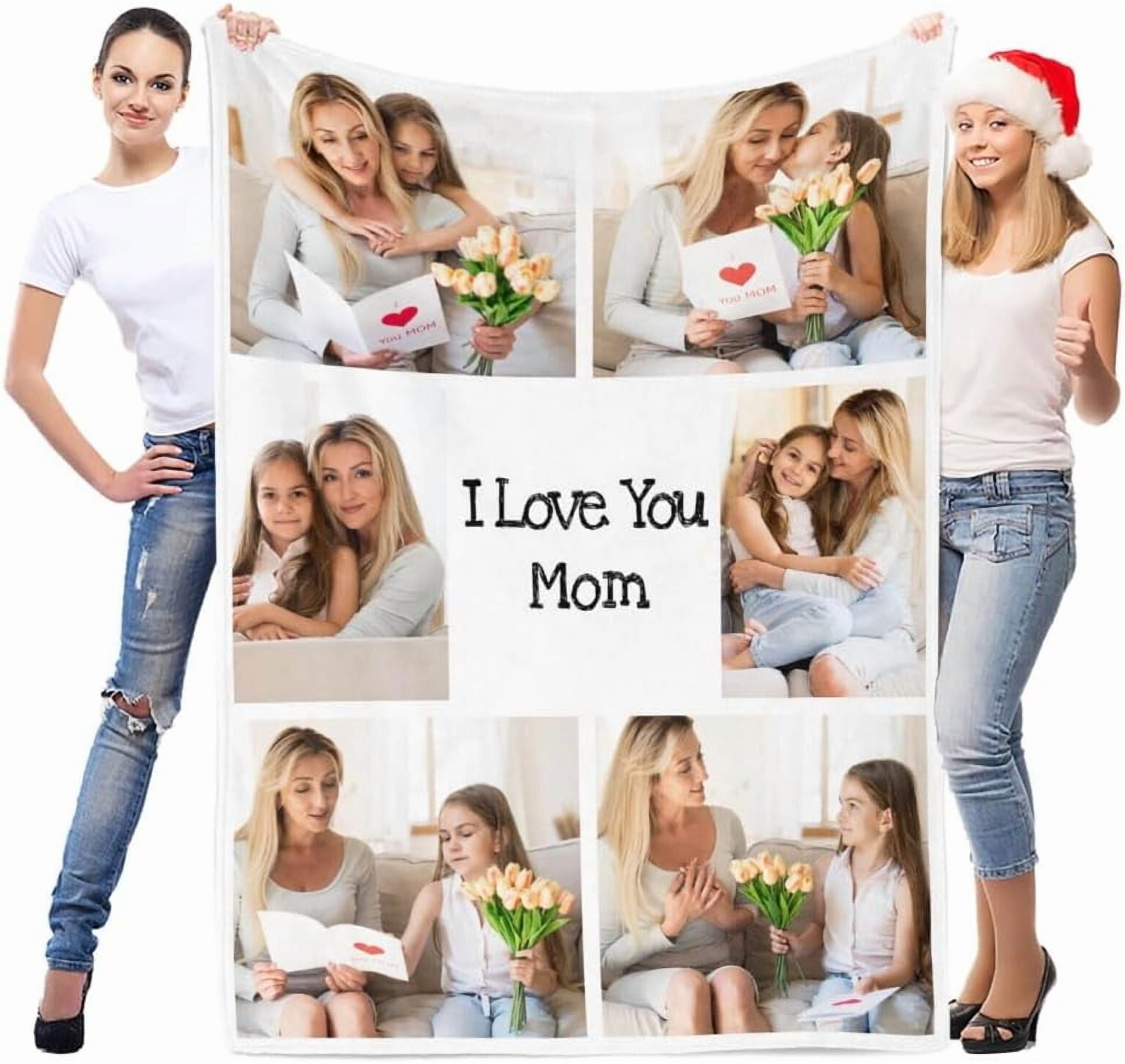 Custom Blankets with Photo, Personalized Mom Blankets, Customized Photo ...