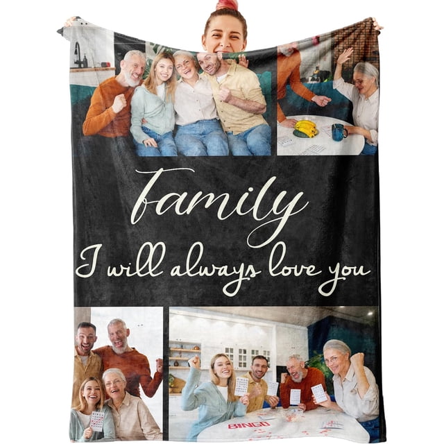 Custom Blankets with Photos Text, Customized Picture Blankets ...