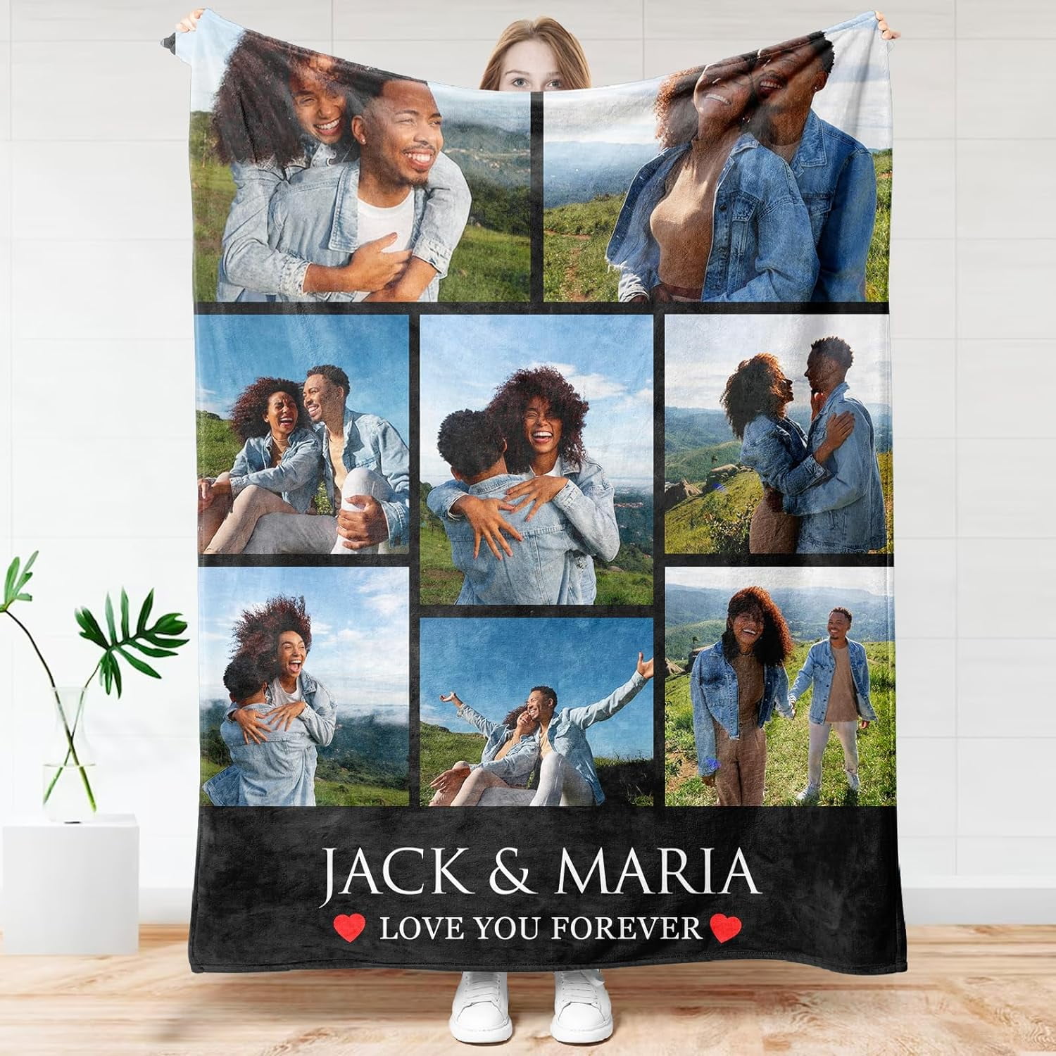 Custom Blankets with Photos Text, Customized Picture Blankets ...