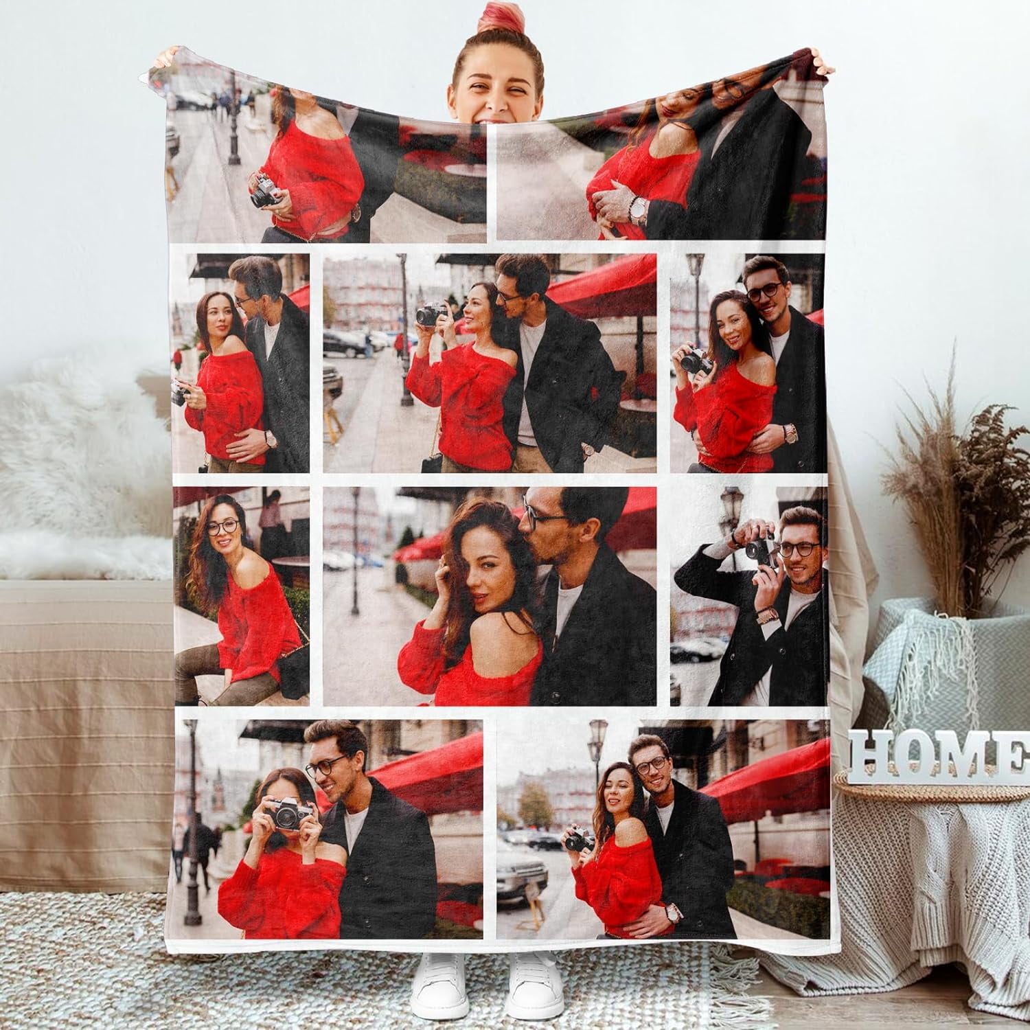 Custom Blankets with Photos Text, Customized Picture Blankets ...