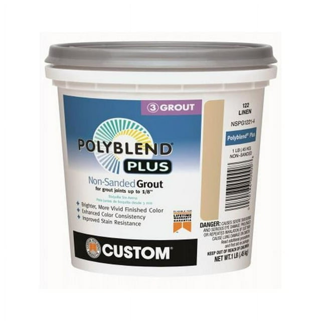 Custom Bldg Products 120306 1 lbs Linen Non-Sanded Ceramic Tile Grout ...