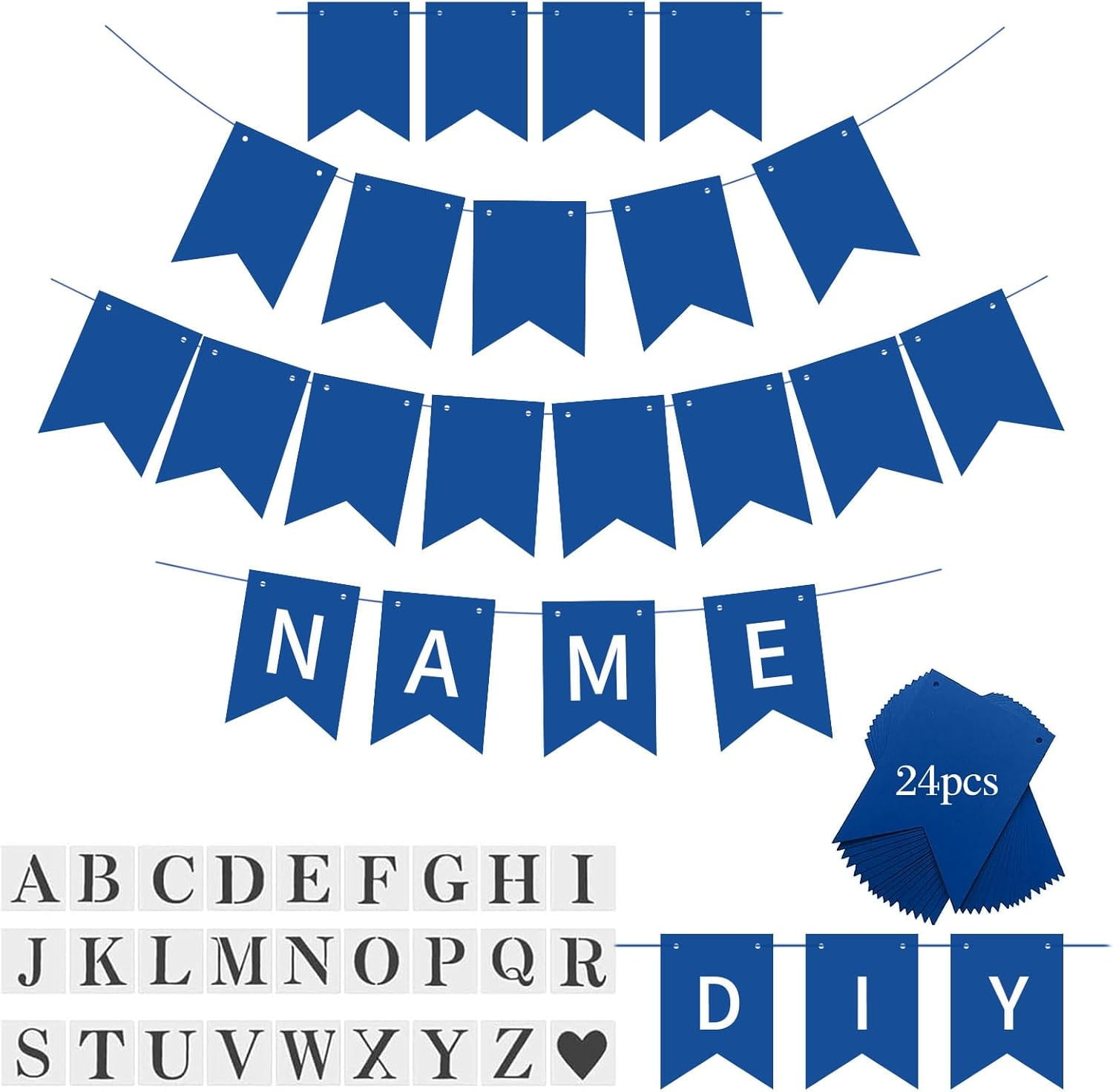 Custom Blue Banner kit, Custom Phrase Banner, Customize Your Party ...