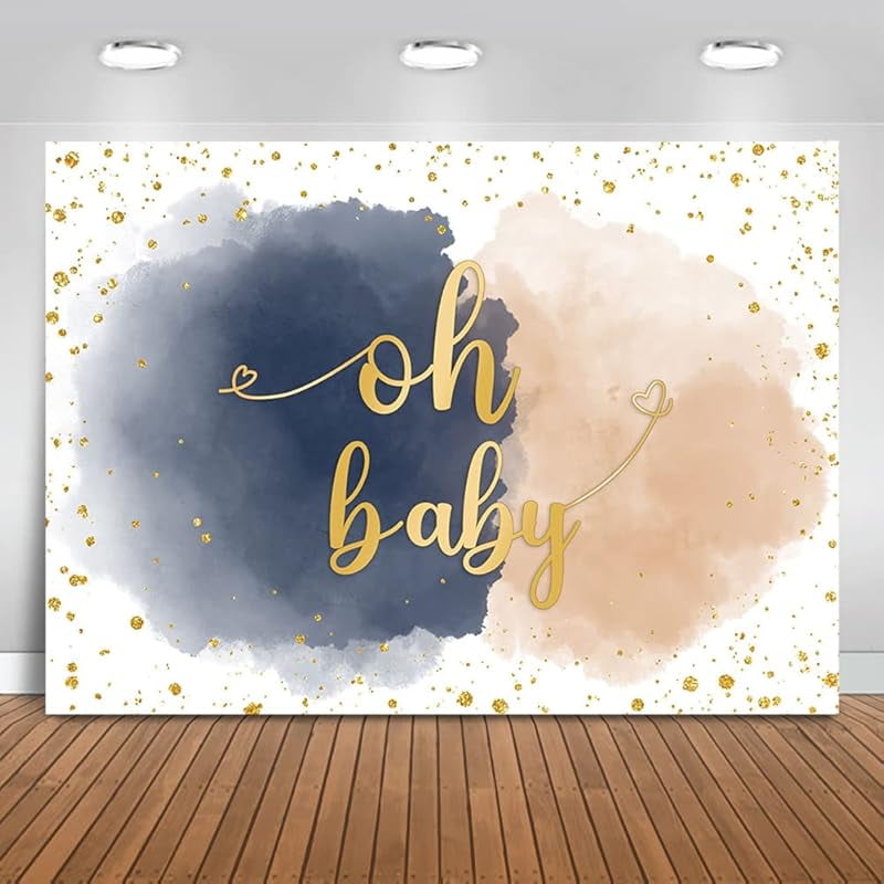 Custom Blue Pink Watercolor Splash Gender Reveal Backdrop Boy or Girl ...