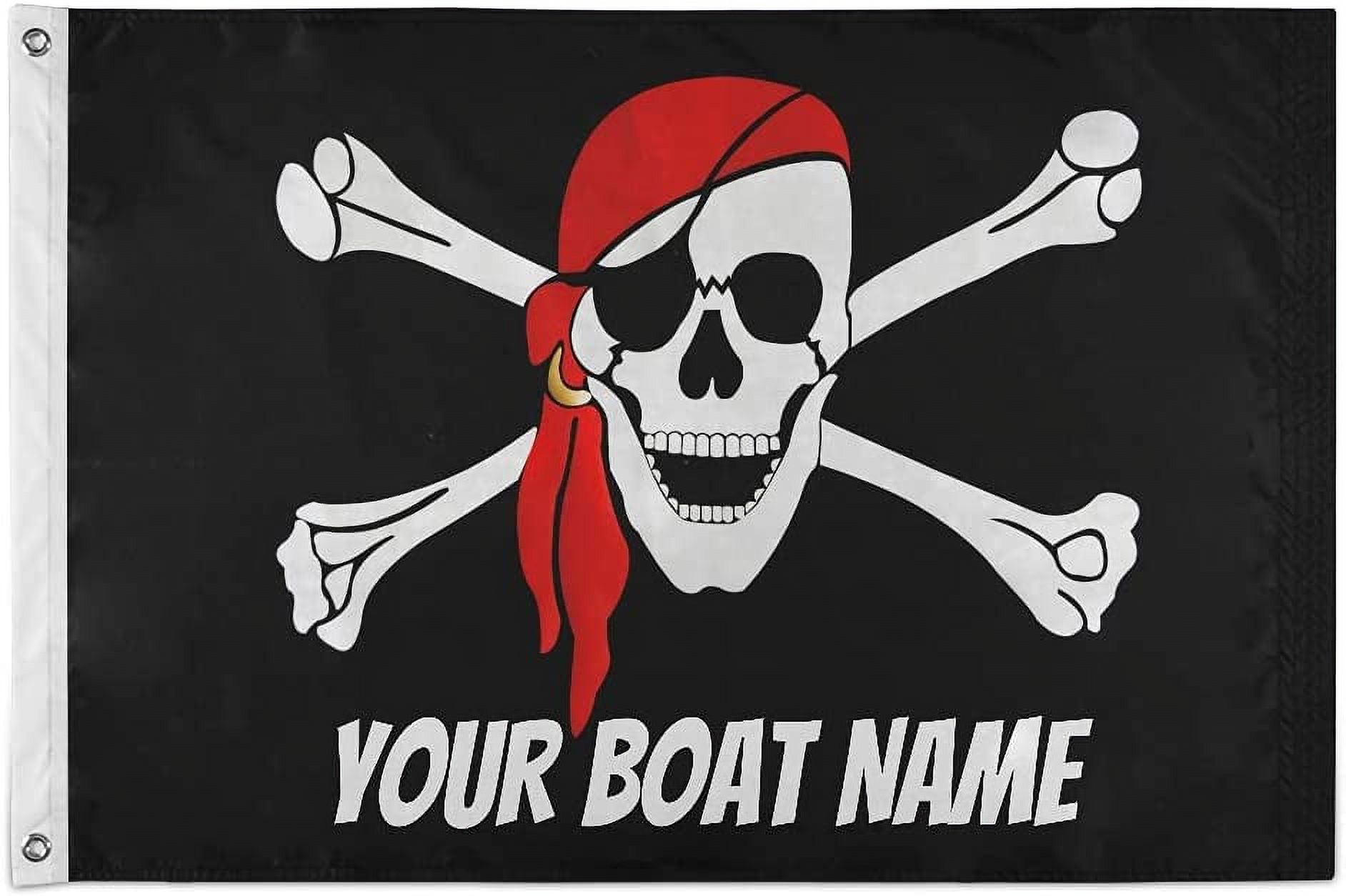 Custom Boat Flag Pirate Flag Skull Flag Outdoor Banner Eyelet Design ...