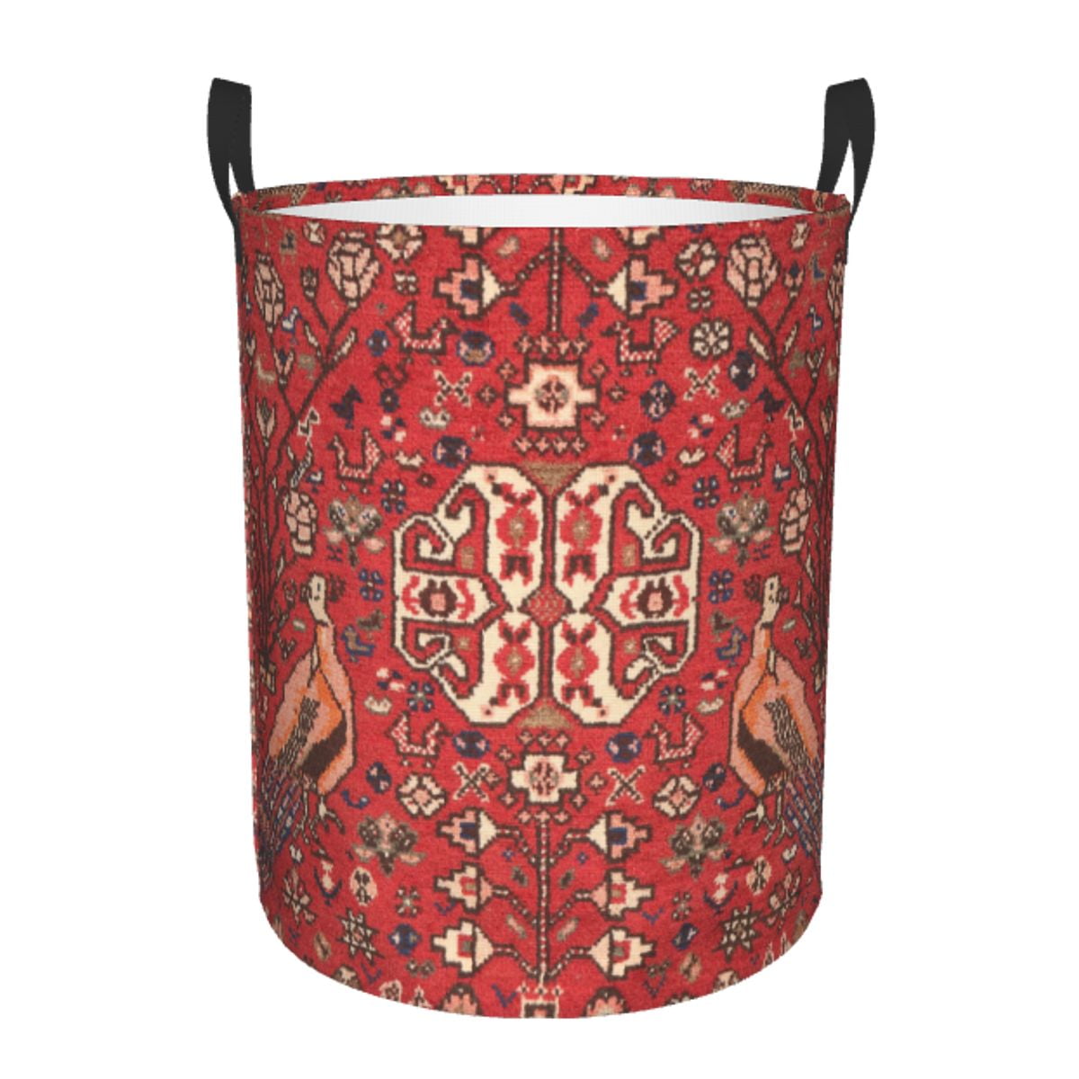 Custom Bohemian Persian Style Rug Laundry Basket Collapsible Turkish ...