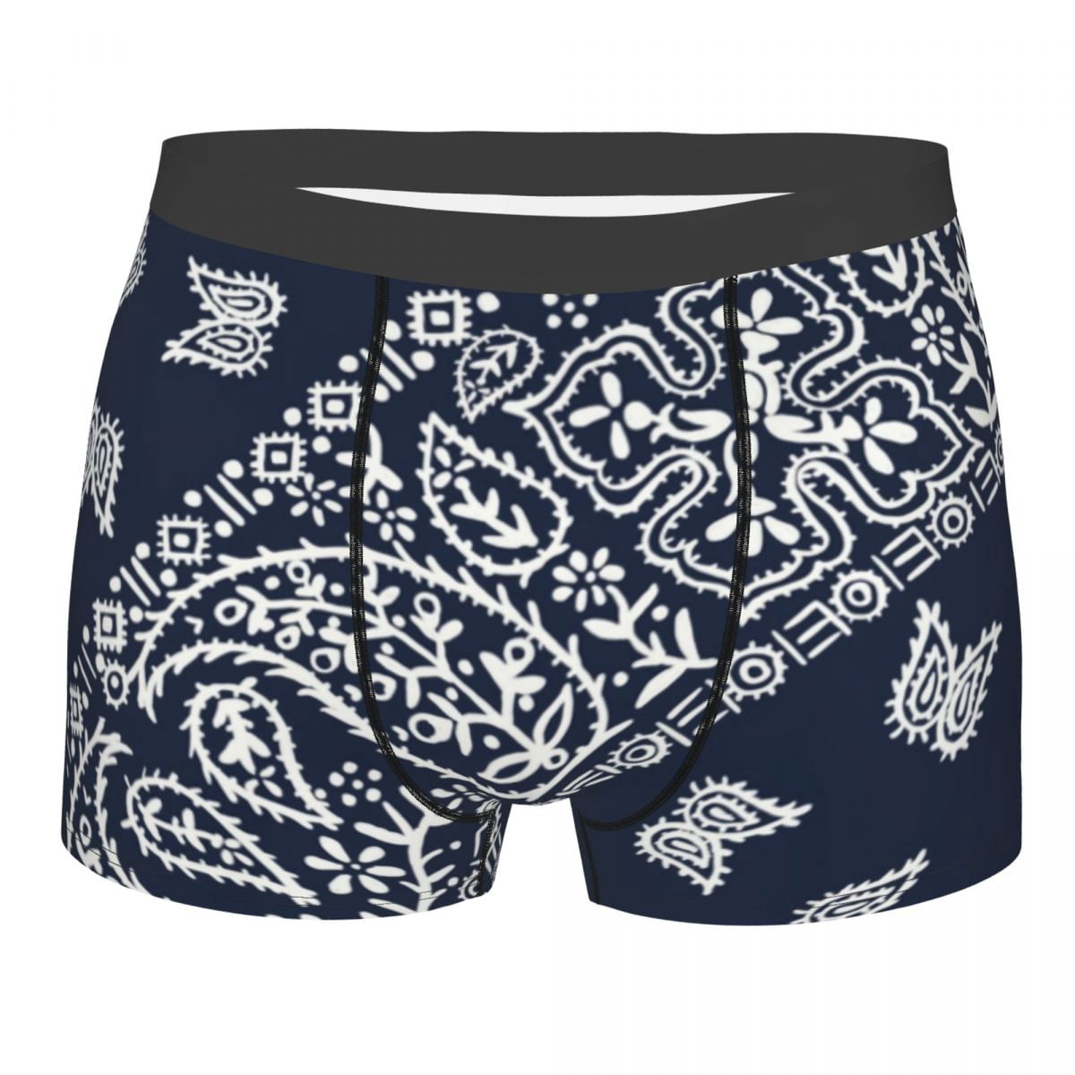 Custom Bohemian Style Bandanna Paisley Floral Print Underwear Men ...