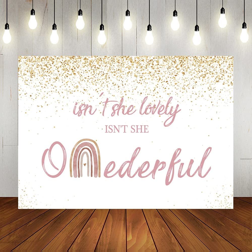 Custom Boho Rainbow Happy 1st Birthday Party Backdrop Sweet Girl's ...